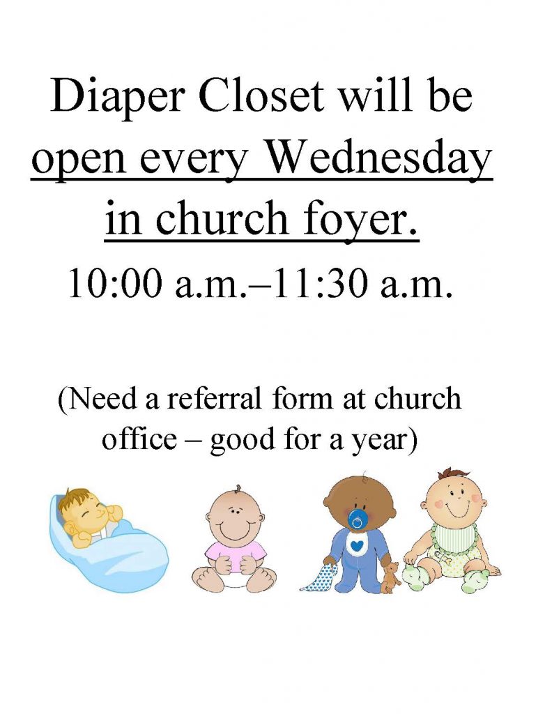 diaper closet hours - Avenue United Methodist Church Milford Delaware